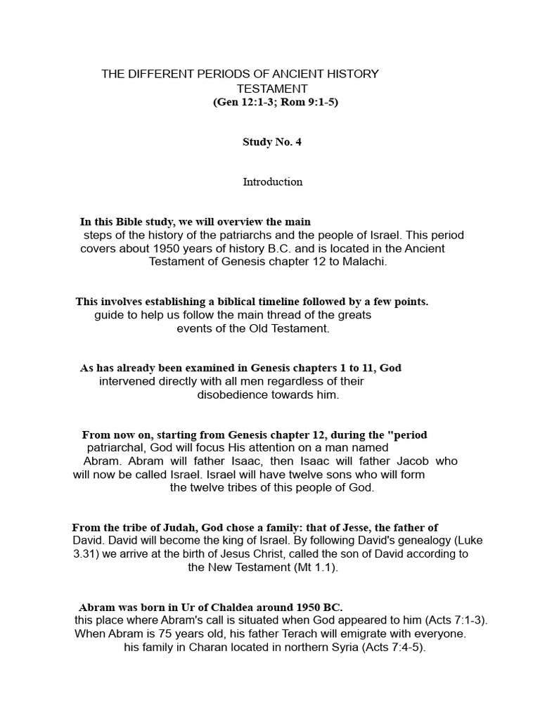 THE DIFFERENT PERIODS OF THE HISTORY OF THE OLD TESTAMENT | PDF | Ezra ...