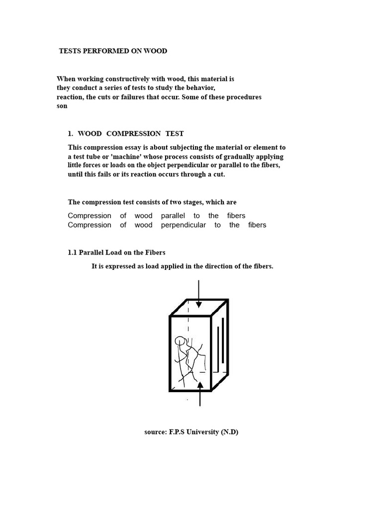 Tests Conducted On Wood | PDF | Deformation (Engineering) | Stress ...