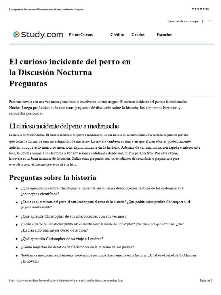 Preguntas de discusión sobre la novela | PDF | Narración | Novelas