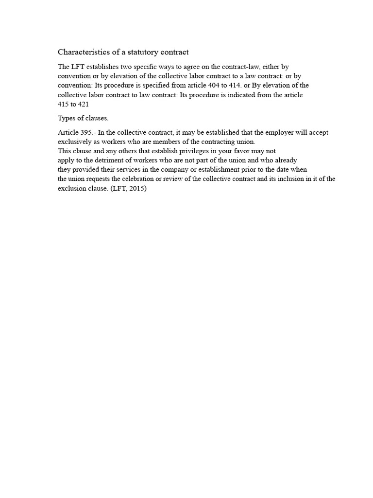 Characteristics of Law Contract | PDF
