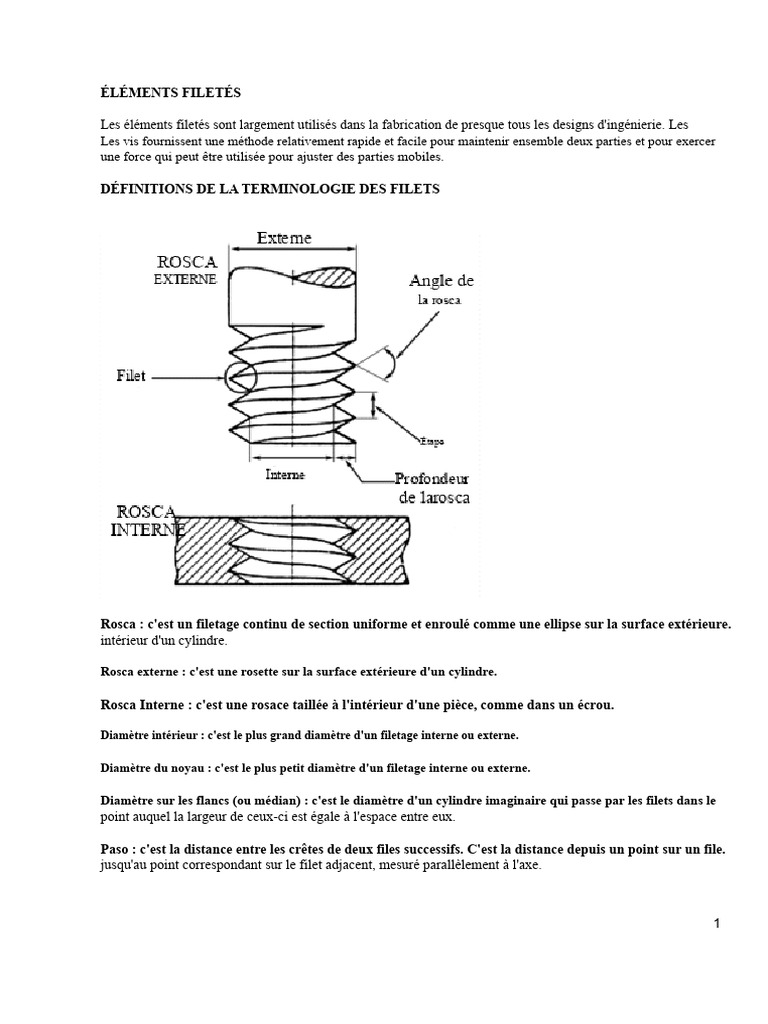 Calcul des filetages métriques | PDF | Vis de fixation | Contrainte de ...
