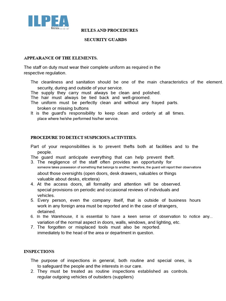 Heritage Security Protocols | PDF | Security Guard