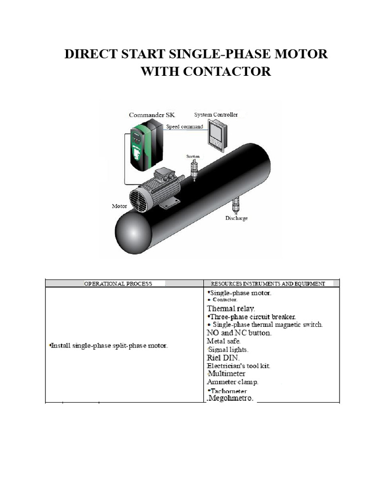 Direct Start Single-Phase Motor Guide | PDF | Electric Motor | Equipment