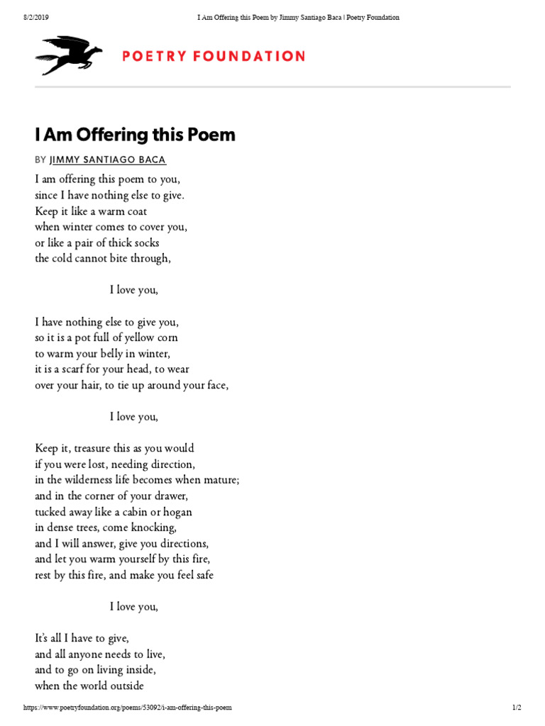 Offering Love Through Poetry | PDF