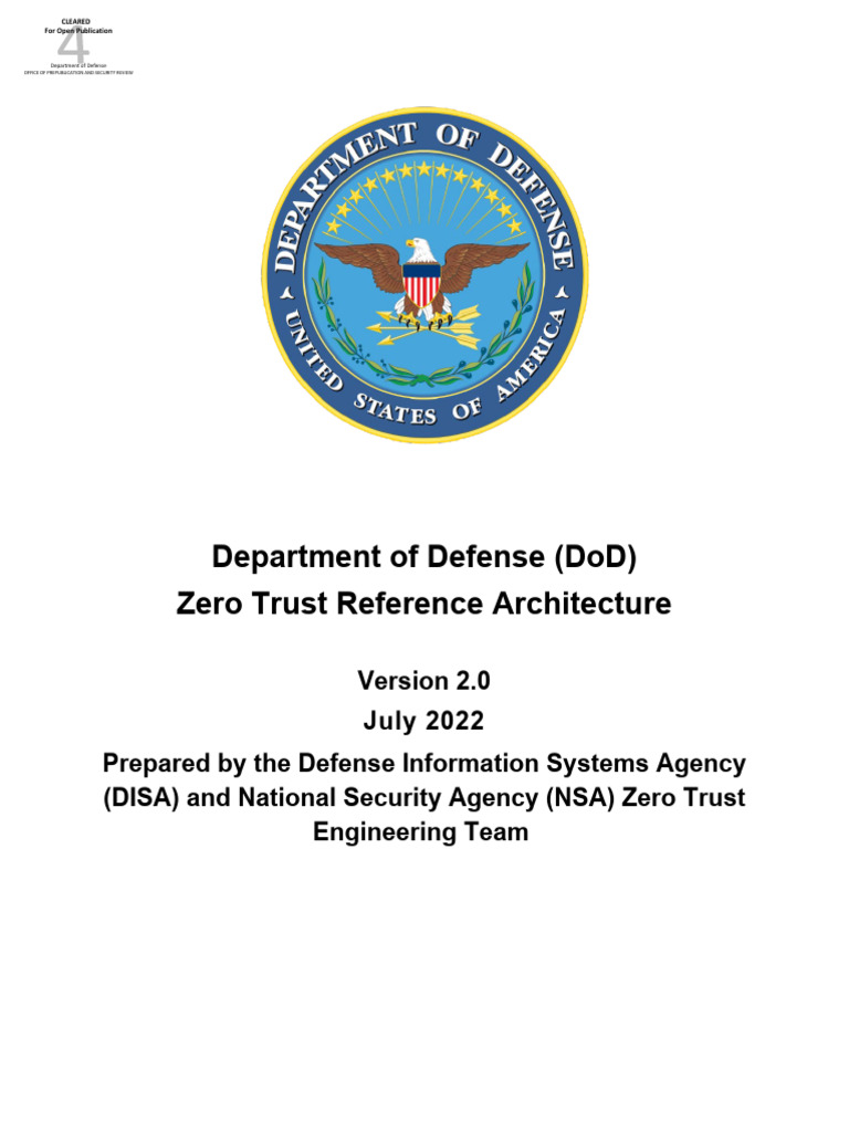 DoD Zero Trust Reference Architecture 2.0 | PDF | Information ...