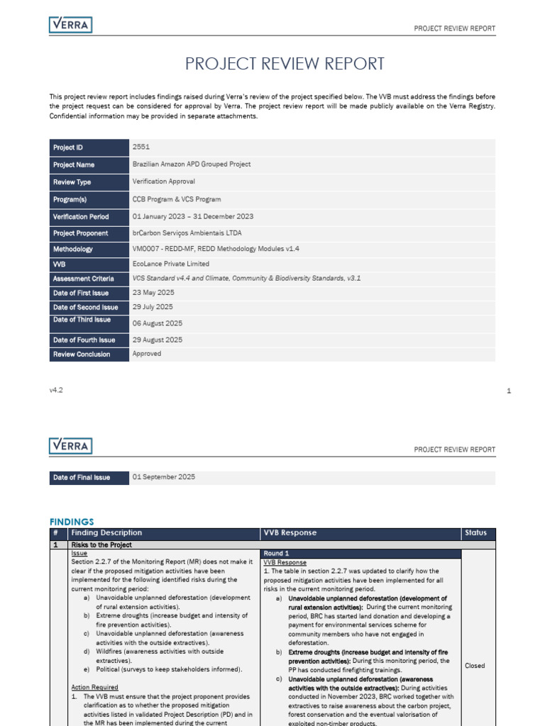 VCS CCB V3 PRR ProjectID 2551 01jan2023 | PDF | Natural Environment