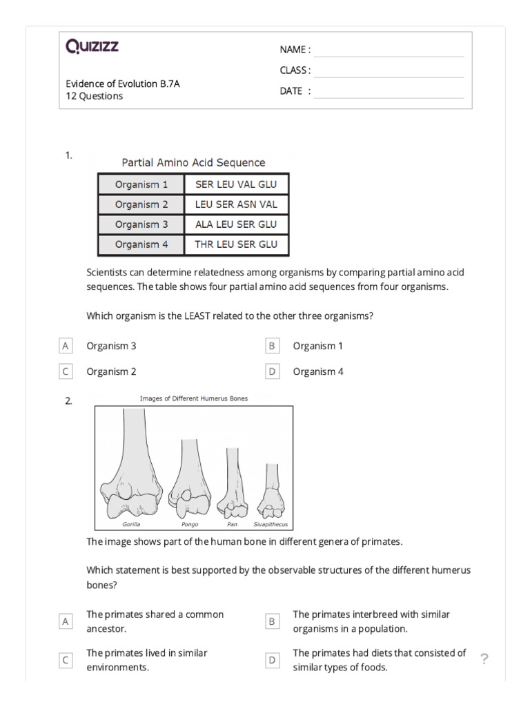 Evidence of Common Ancestry in Limbs | PDF | Biology