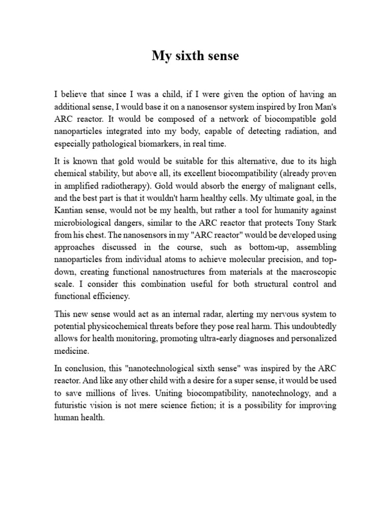 Nanotechnology for a Sixth Sense | PDF