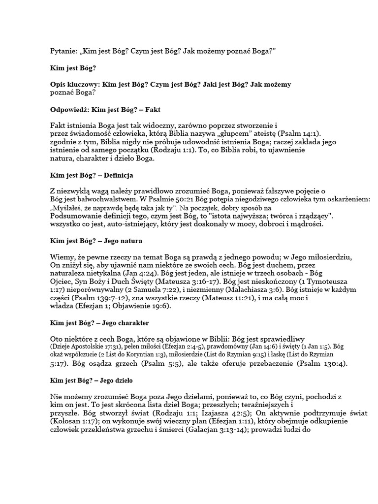 Kim Jest Bóg | PDF