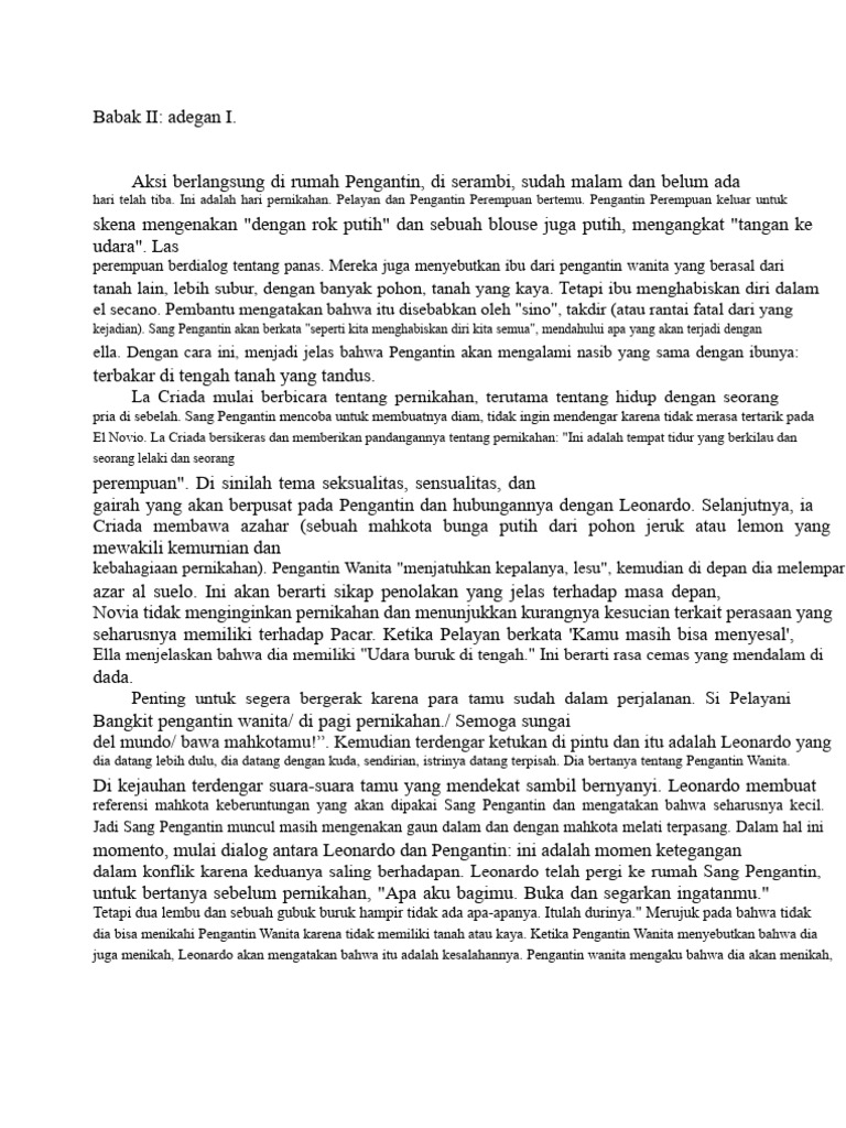 Pernikahan Darah - Babak II | PDF