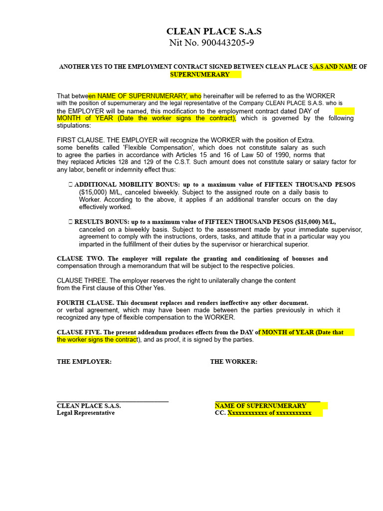 Another Yes Supernumeraries | PDF | Employment | Salary