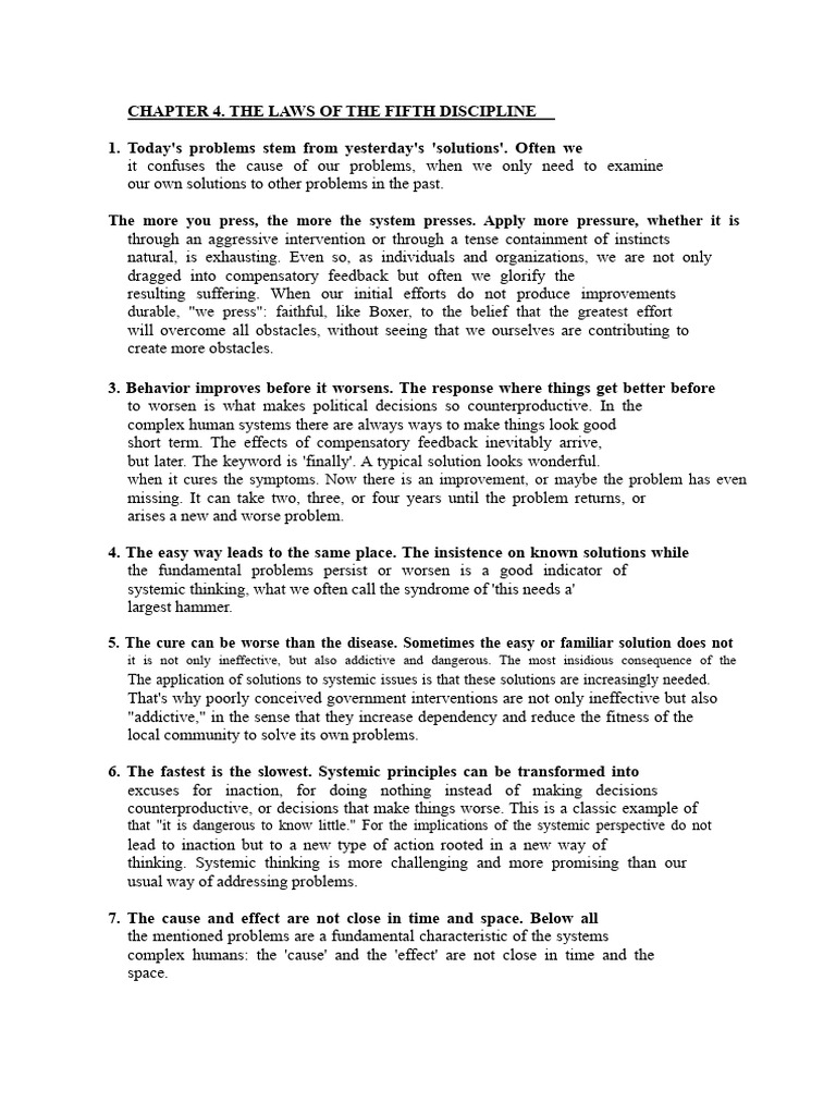 Fifth Discipline Chapter 4 | PDF | Thought | Psychological Concepts