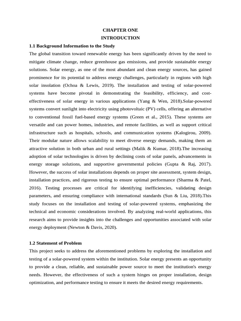 Isaiah Project Chapter 1-5 Corrected | PDF | Solar Power | Photovoltaic System