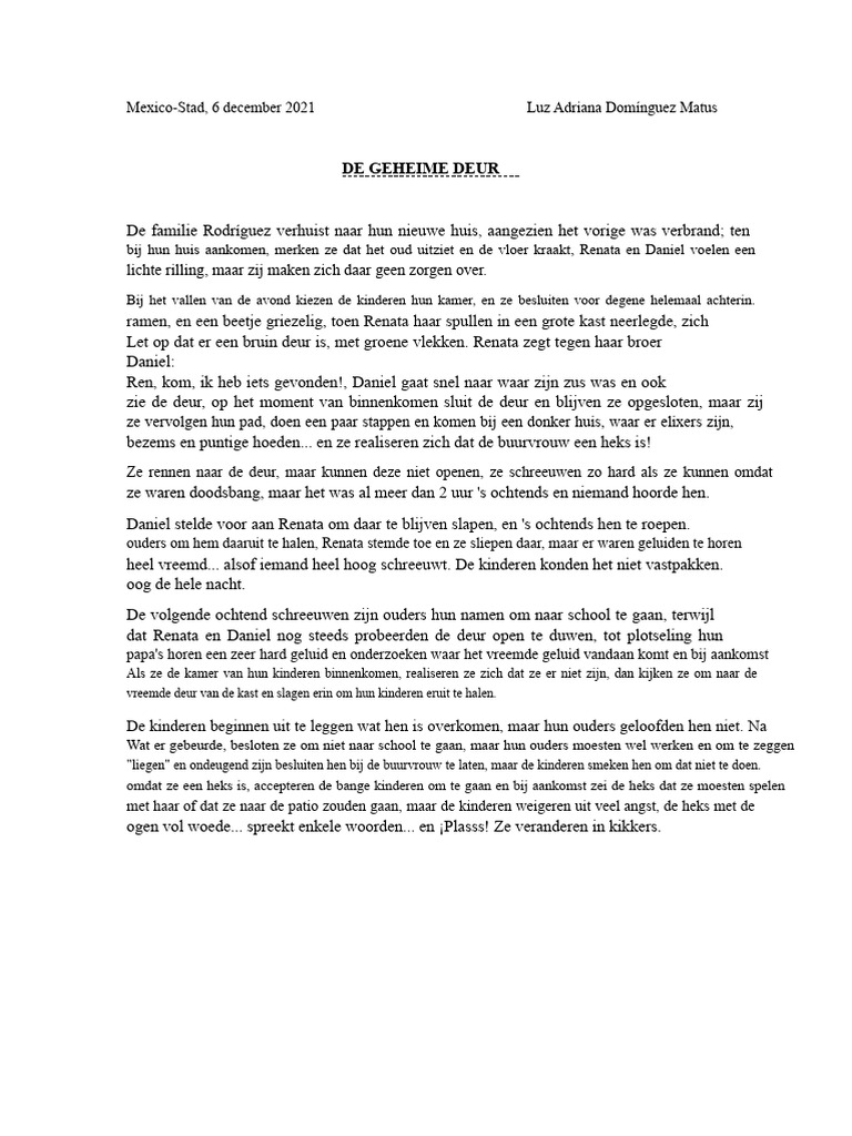 De Geheime Deur | PDF