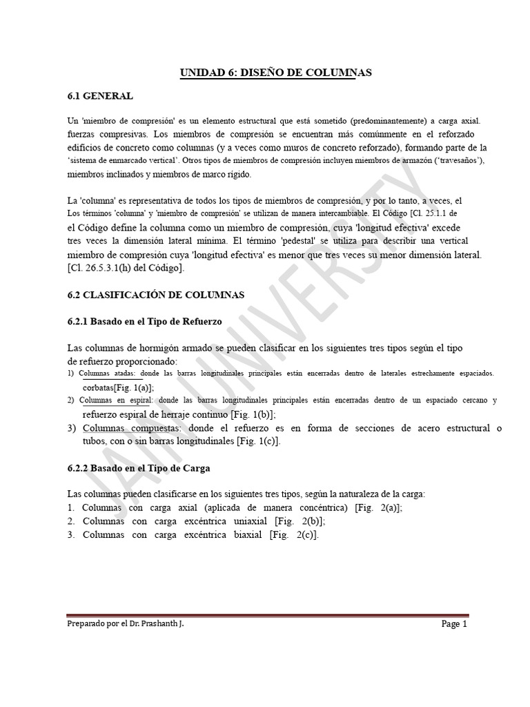 Diseño de Columnas de RCC | PDF | Columna | Pandeo