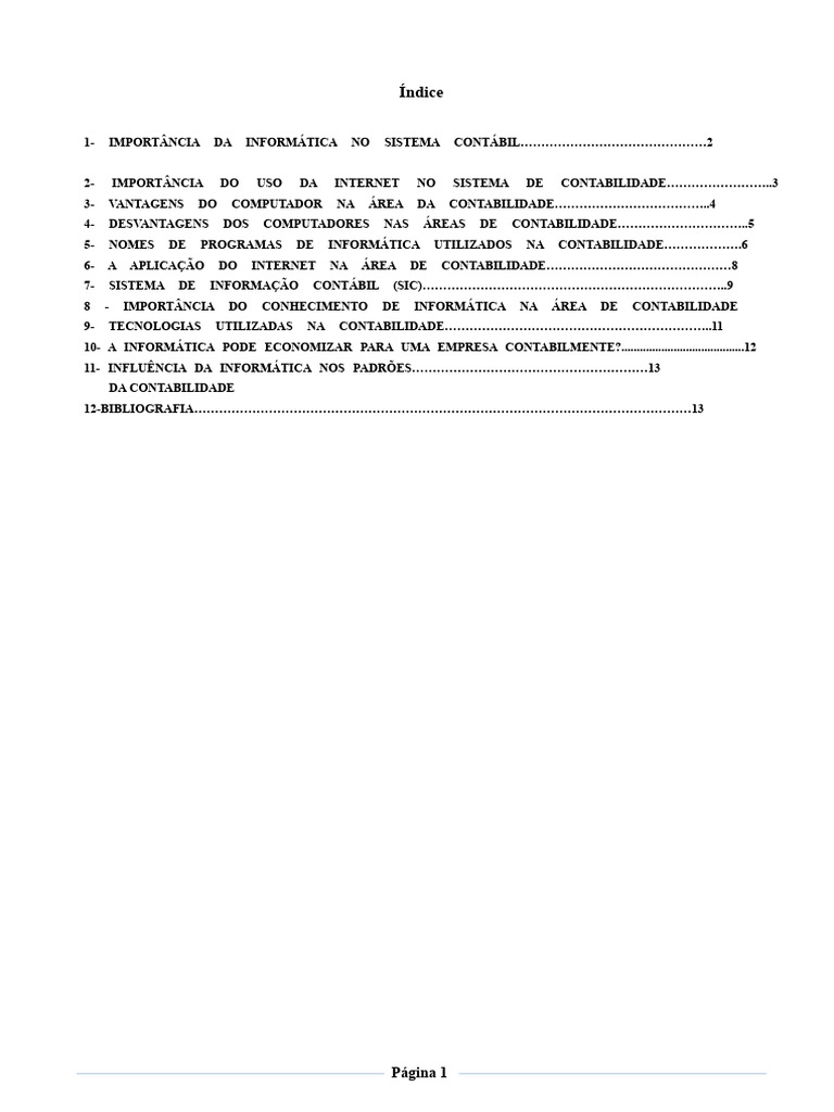 Informática e Contabilidade: Vantagens e Importância | PDF ...
