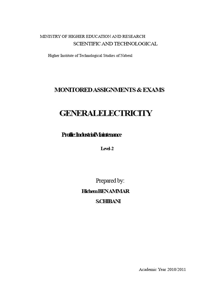 Supervised Assignments and Exams | PDF | Fuse (Electrical) | Electrical Engineering