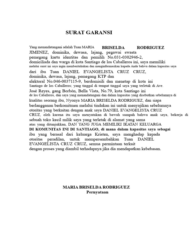 Surat Garansi | PDF