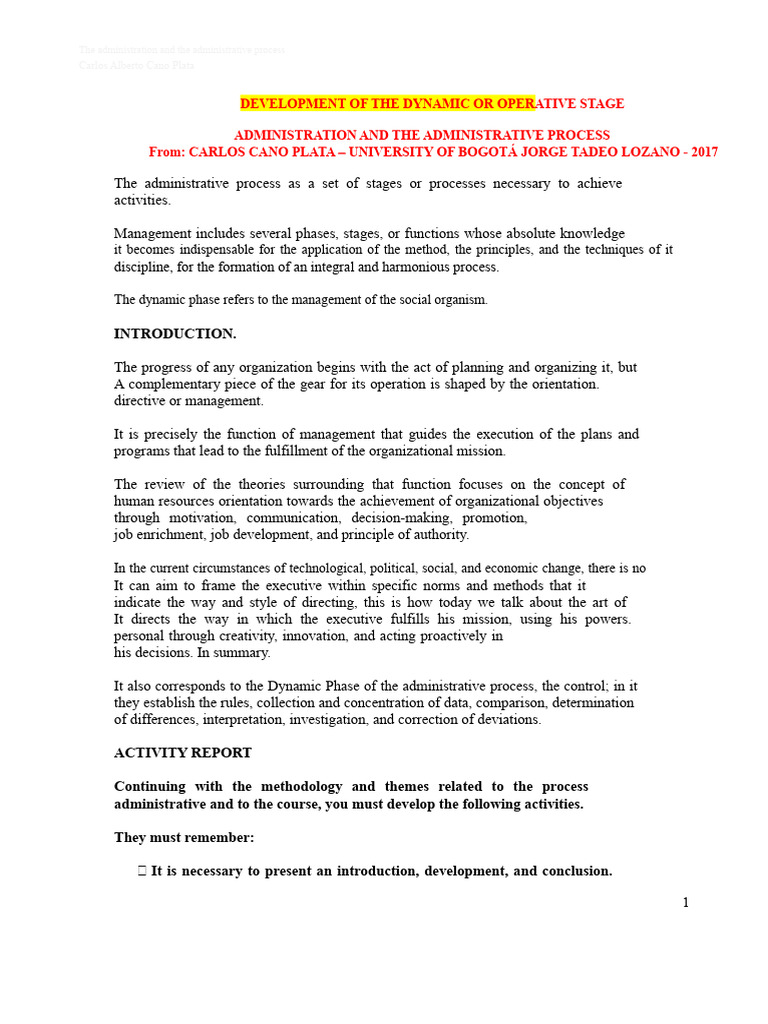 Dynamic Stages of Administrative Process | PDF | Motivation | Motivational