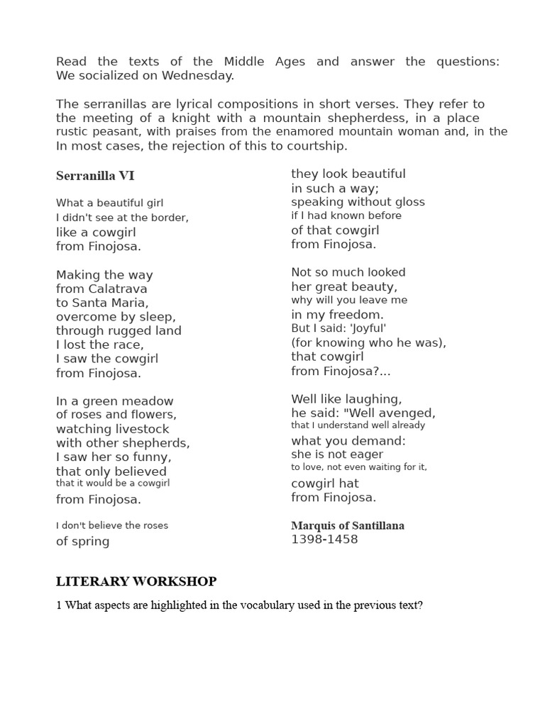 Medieval Love Poetry Analysis | PDF