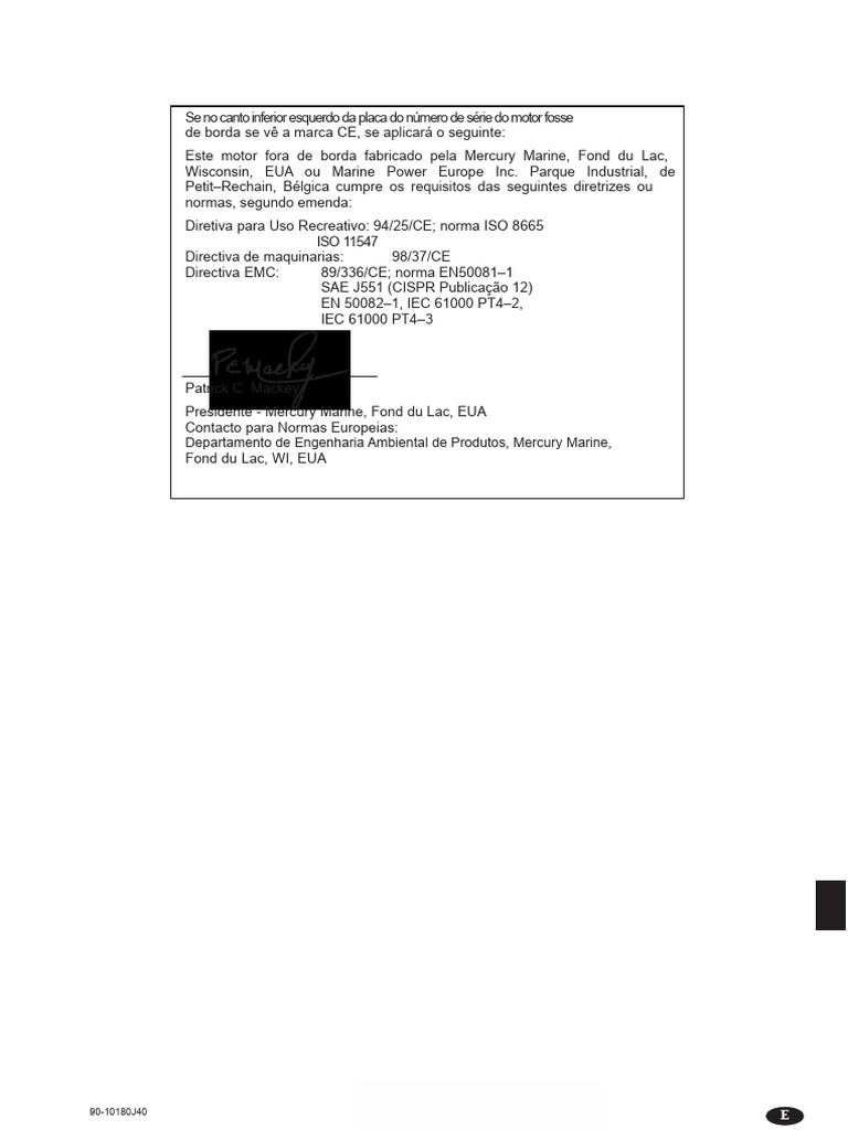 Manual Do Motor Mercury | PDF | Propriedade privada | Tempo
