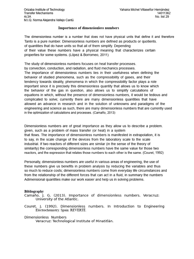 Importance of Dimensionless Numbers | PDF | Gases | Heat