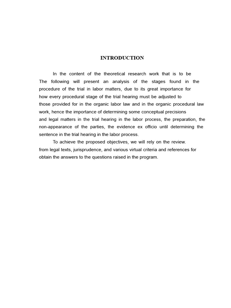 On Trial and Sentence in Labor Procedural Law | PDF | Trials | Judgment ...