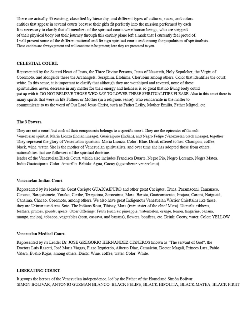 Overview of Venezuelan Spiritual Courts | PDF