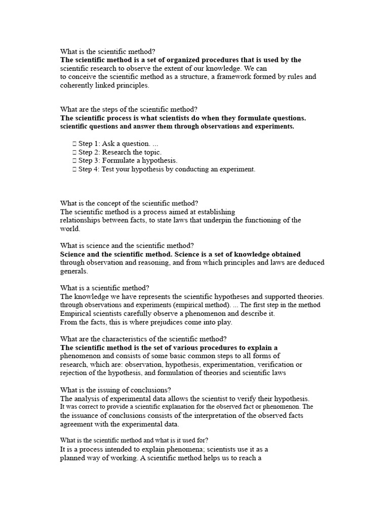 Understanding the Scientific Method Steps | PDF | Scientific Method ...