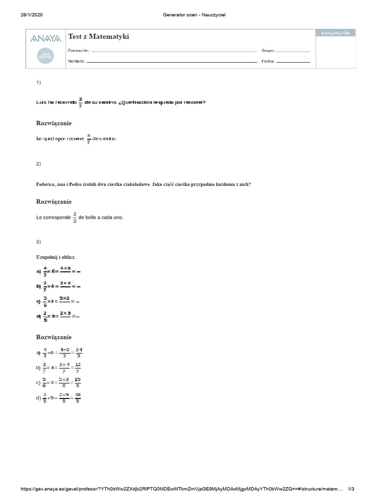 Generator ocen - Nauczycielstwo | PDF