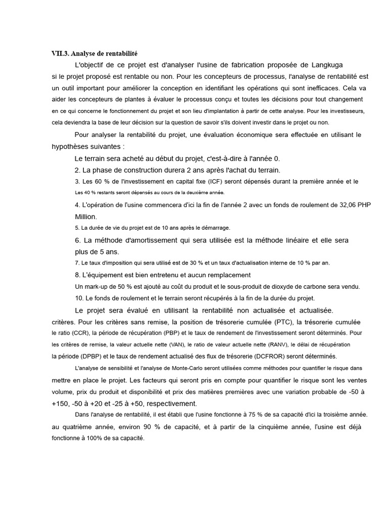 Analyse de rentabilité de Langkuga | PDF | Rentabilité | Valeur ...