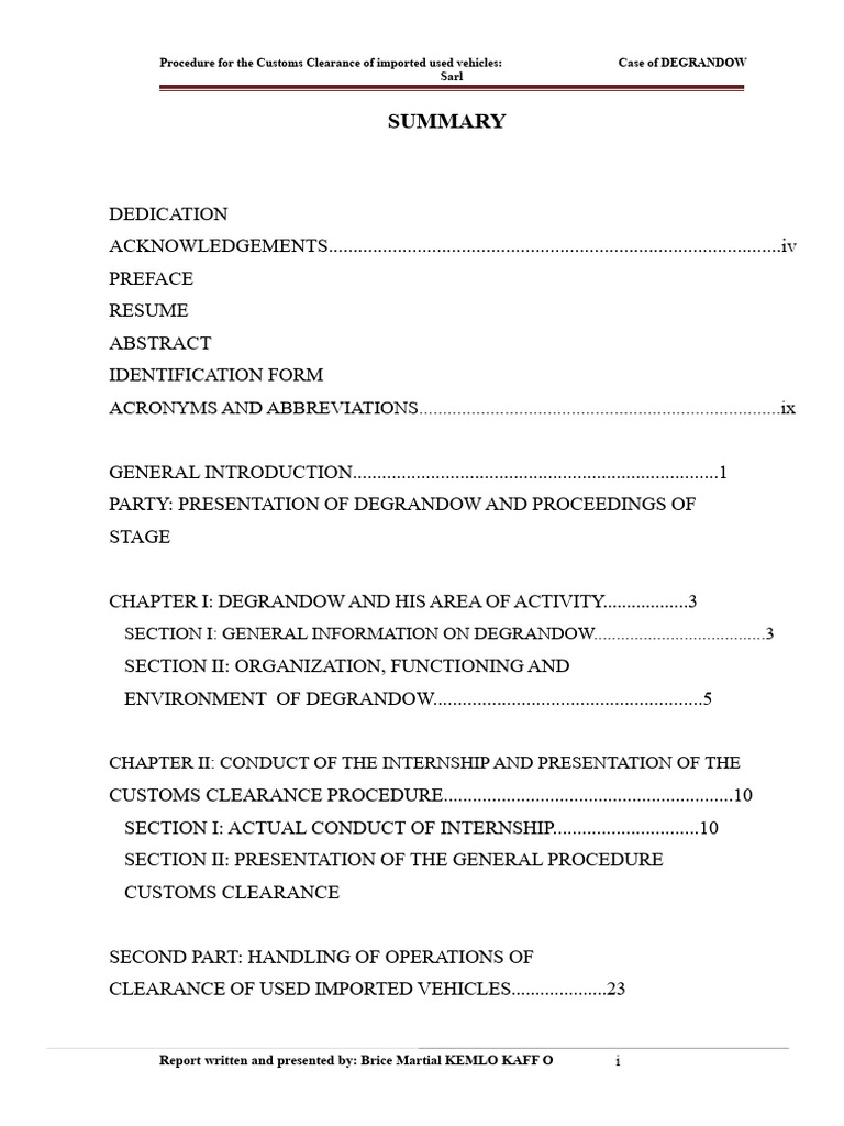MODIFIED REPORT BRICE - New1 | PDF | Customs | Bill Of Lading