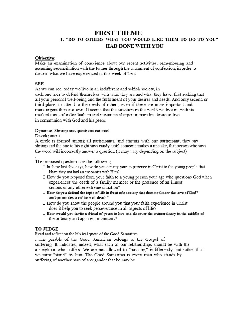 Lenten Themes for Young People | PDF | Jesus | Love