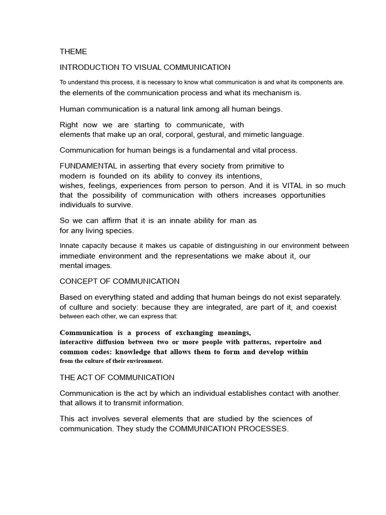 TOPIC 1 Introduction To Visual Communication | PDF | Communication | Code