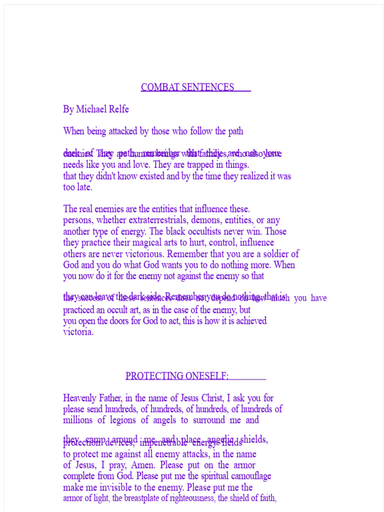 Psychic Defense Sentence | PDF | Demons | Angel
