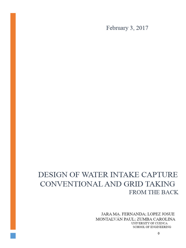 Design of A Conventional Water Intake and Conveyance | PDF | Flood | River