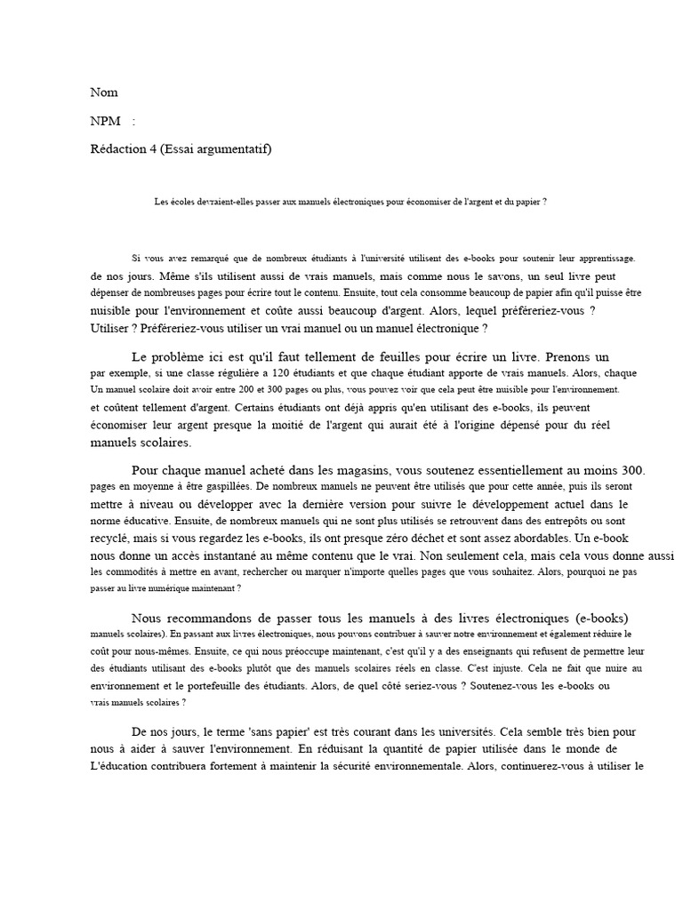 Avantages des e-books dans les écoles | PDF | Papier | Environnement ...