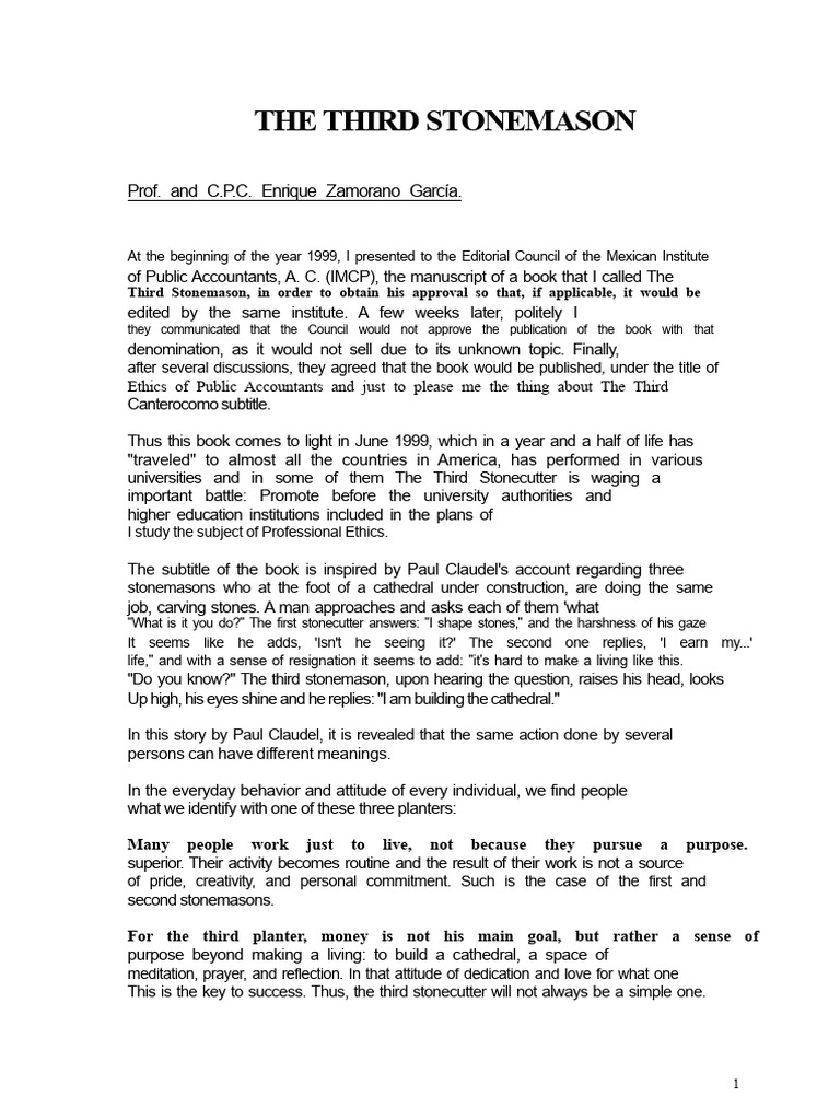 The Third Stonecutter | PDF | Knowledge | Goal