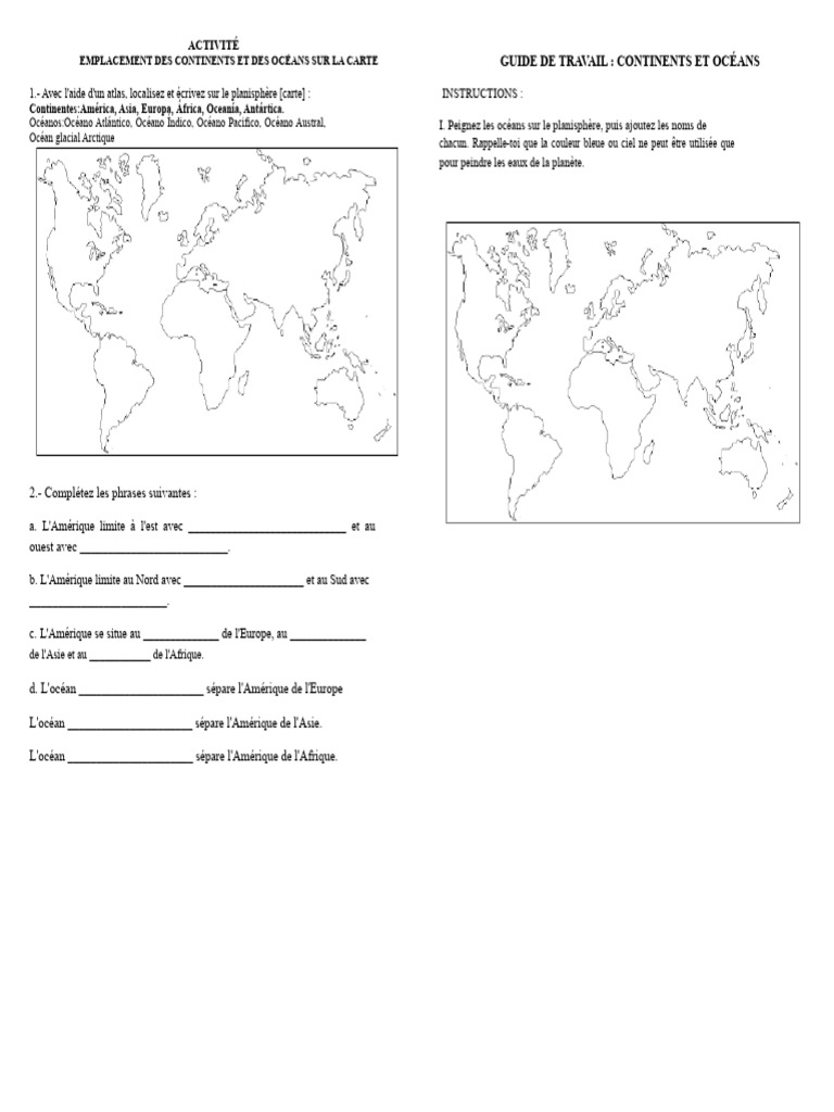 Océans Et Continents | PDF