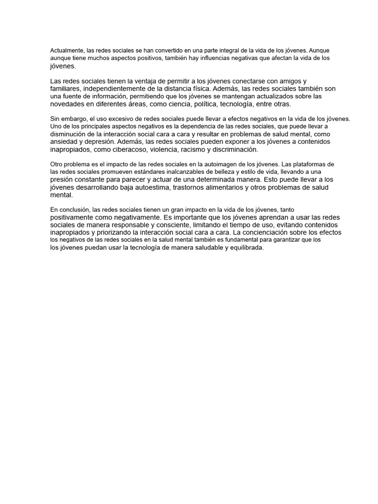 Las Redes Sociales Ventajas Desventajas | PDF