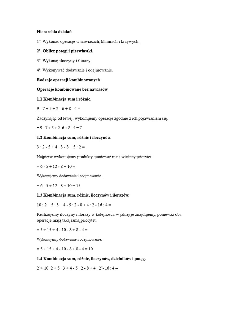 Hierarchia Działań | PDF