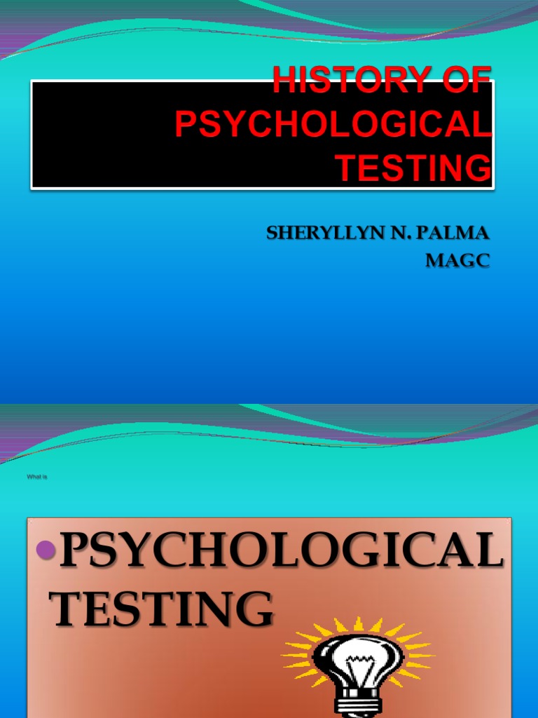 History of Psychological Testing | PDF | Intelligence Quotient ...