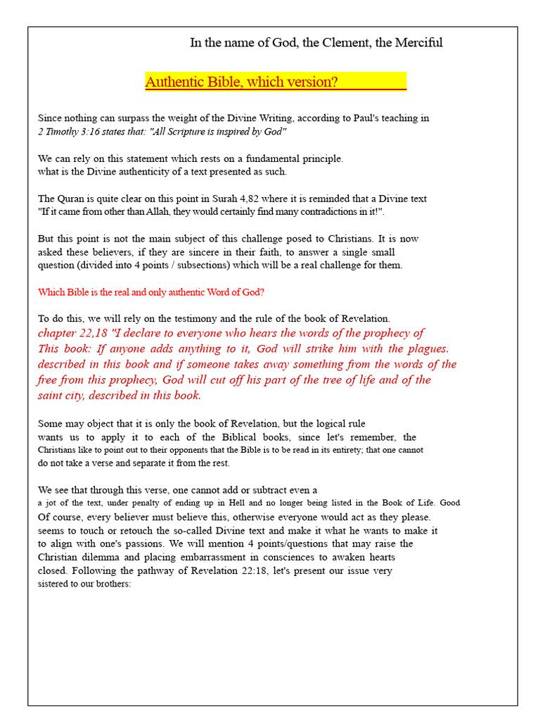 Authenticity of Biblical Texts Explained | PDF | Septuagint | Bible