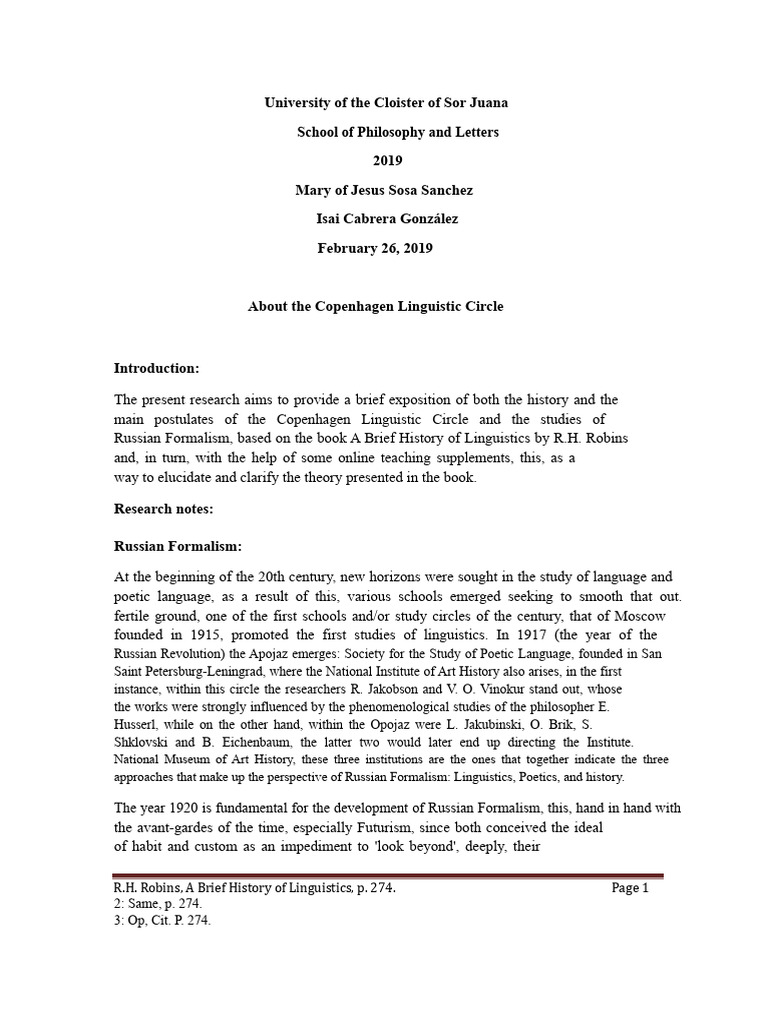 Overview of the Copenhagen Circle | PDF | Linguistics | Human Communication