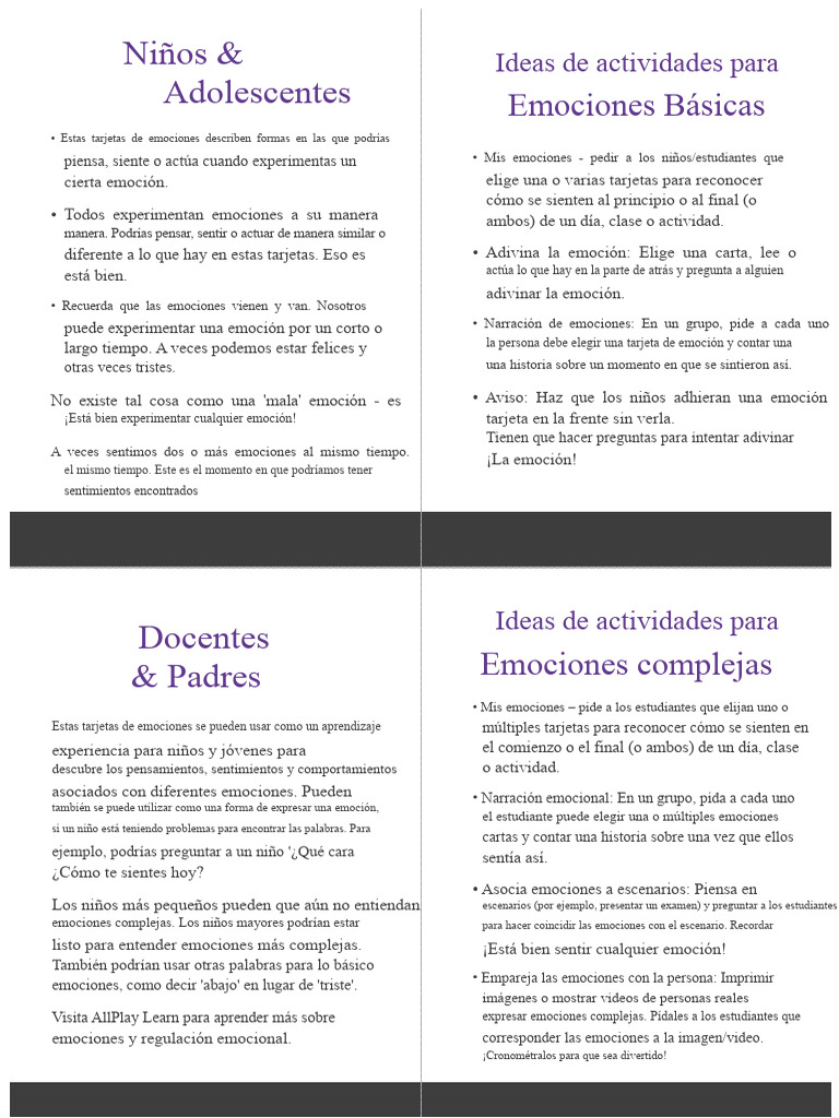 Actividades para Reconocer Emociones en Niños | PDF | Las emociones