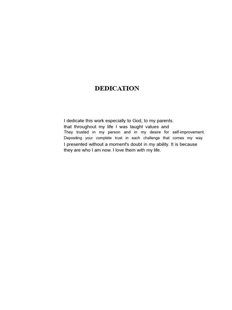 Heartfelt Dedication and Acknowledgments | PDF