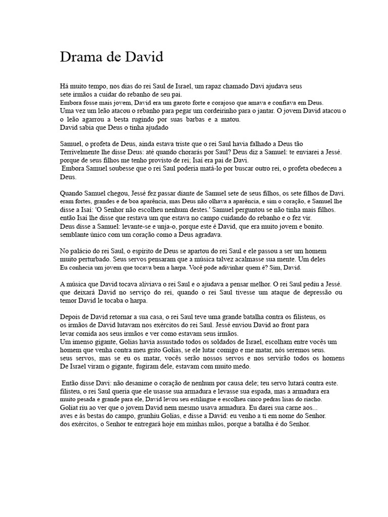Drama de David | PDF | Davi | Samuel