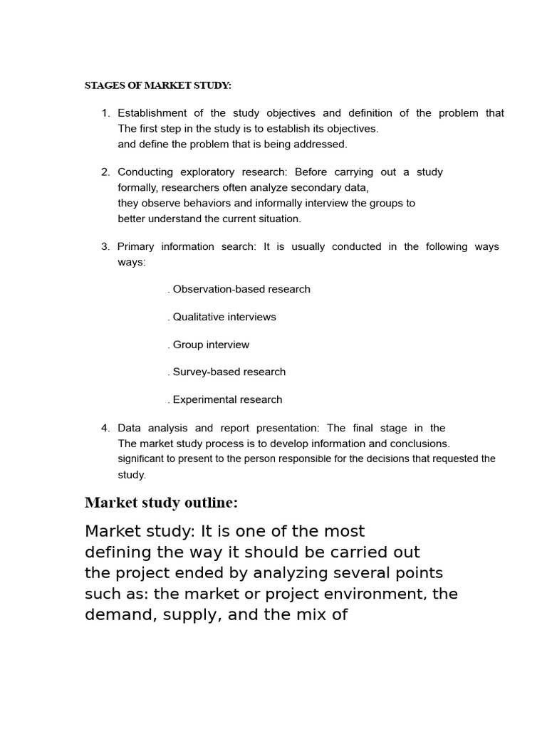 Market Study Process and Analysis Guide | PDF | Demand | Market (Economics)