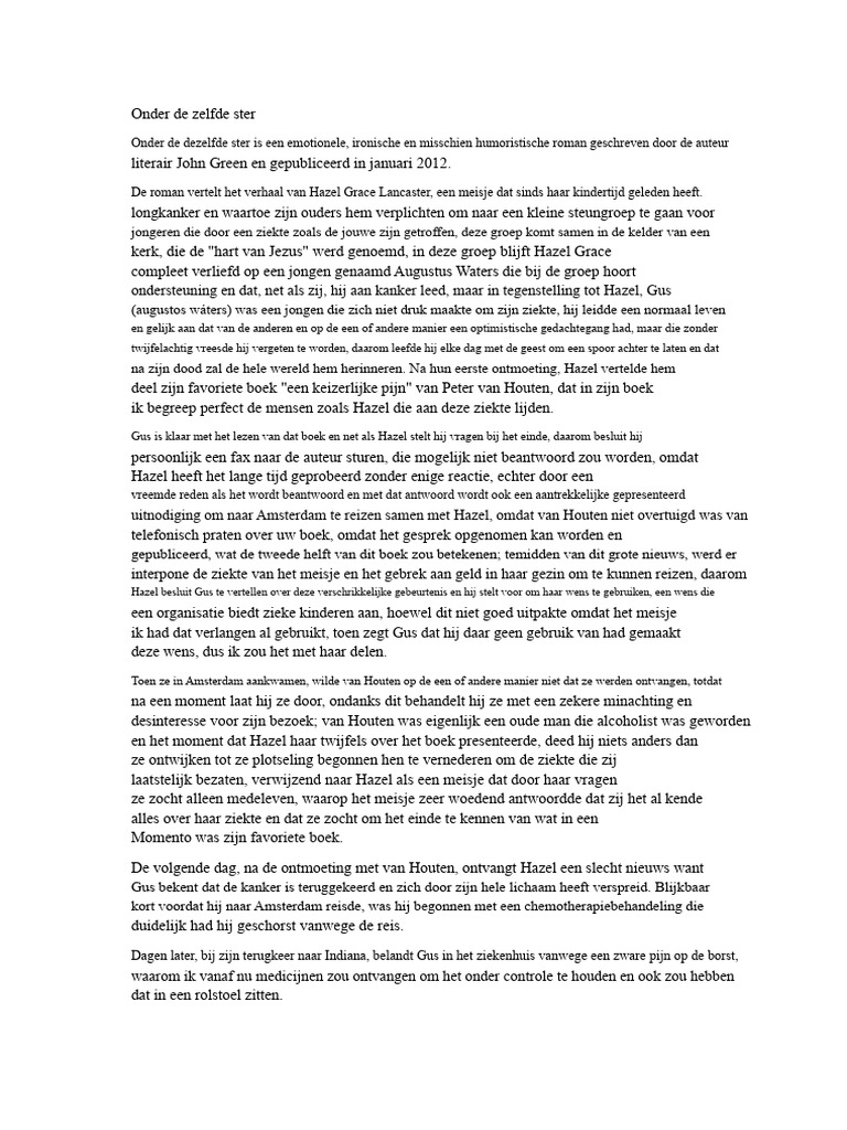 Onder dezelfde ster | PDF