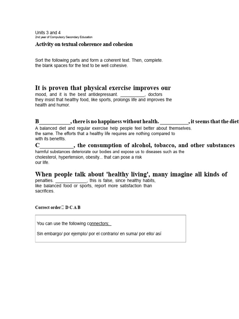 Activity Coherence and Cohesion | PDF